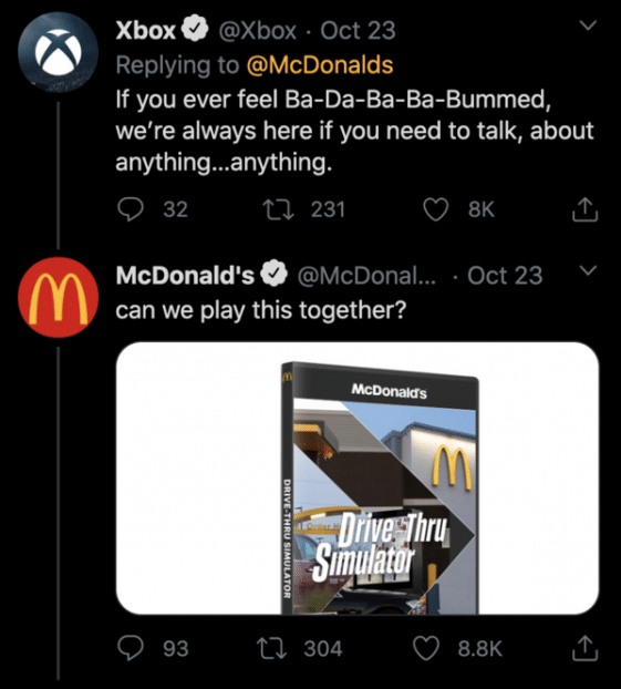 McDonald's Twitter Shares Their Feelings And Brands Show Their Support